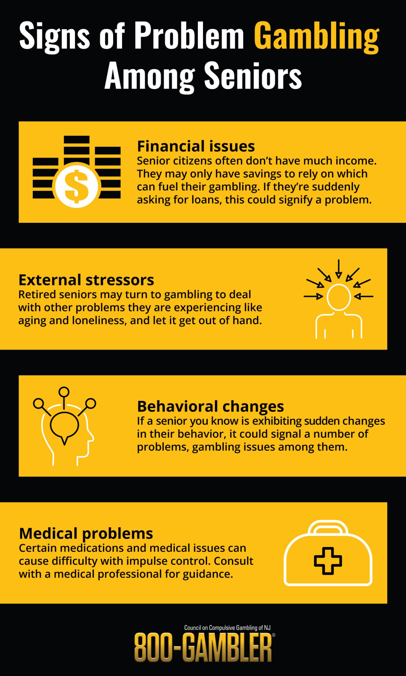 Signs of Problem Gambling Among Seniors - 800-Gambler | 800gambler.org